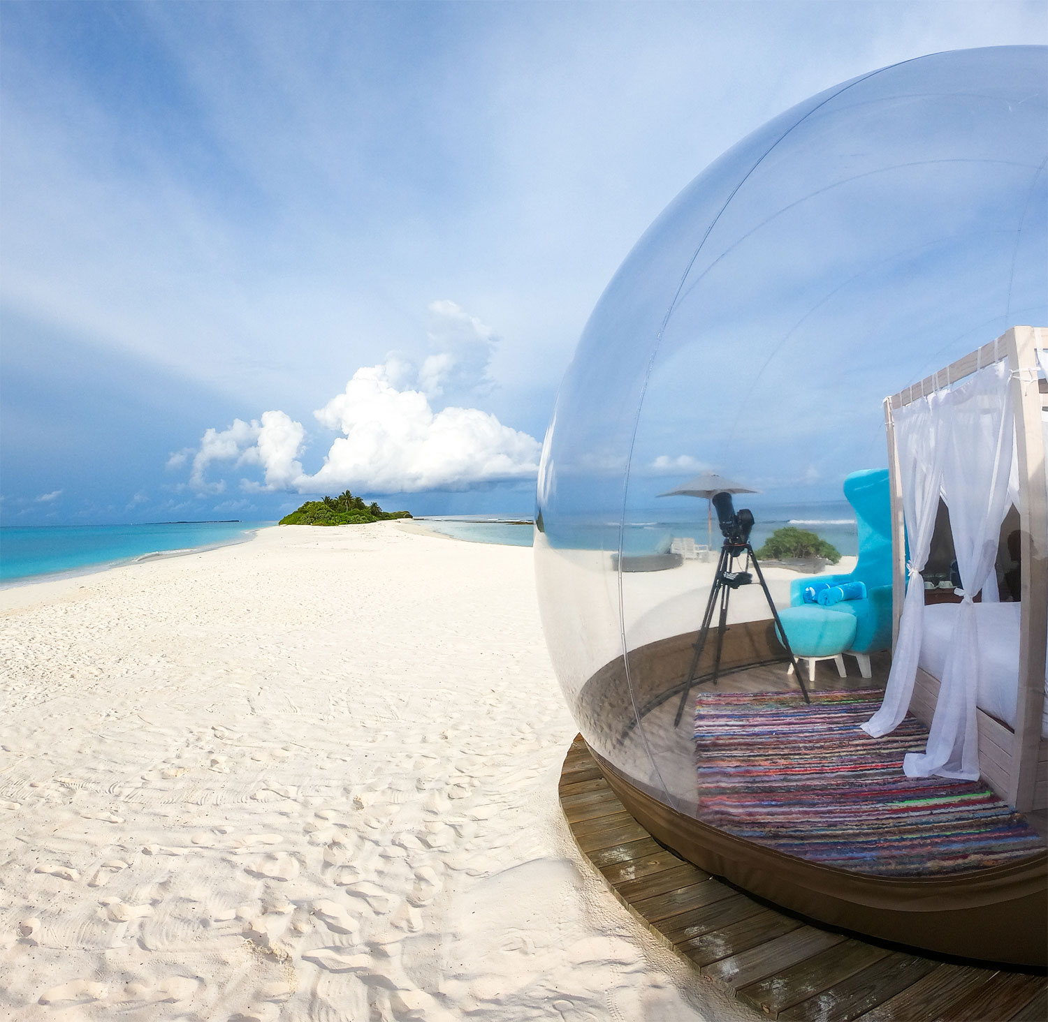 The Extraordinary Beach Bubble Experience At Seaside Finolhu