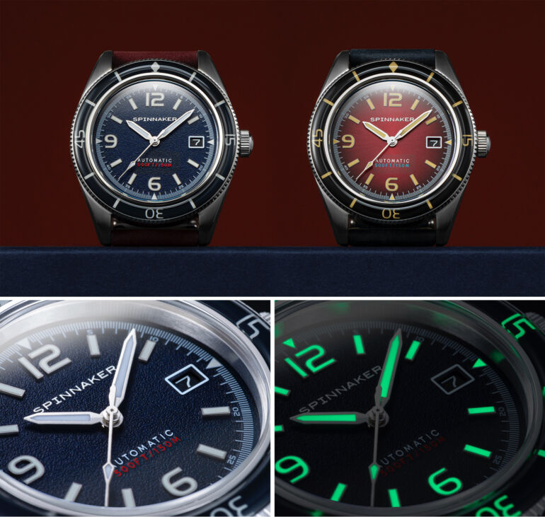 Spinnaker Watches Fleuss Collection Introduces Oxblood Red And Prussian ...