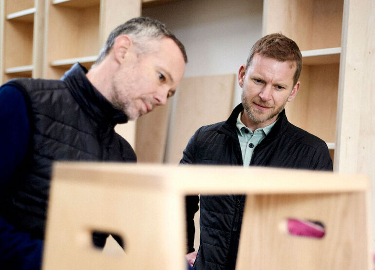 The Anden JAC Side Table Made From A Single Plank Of Douglas Fir