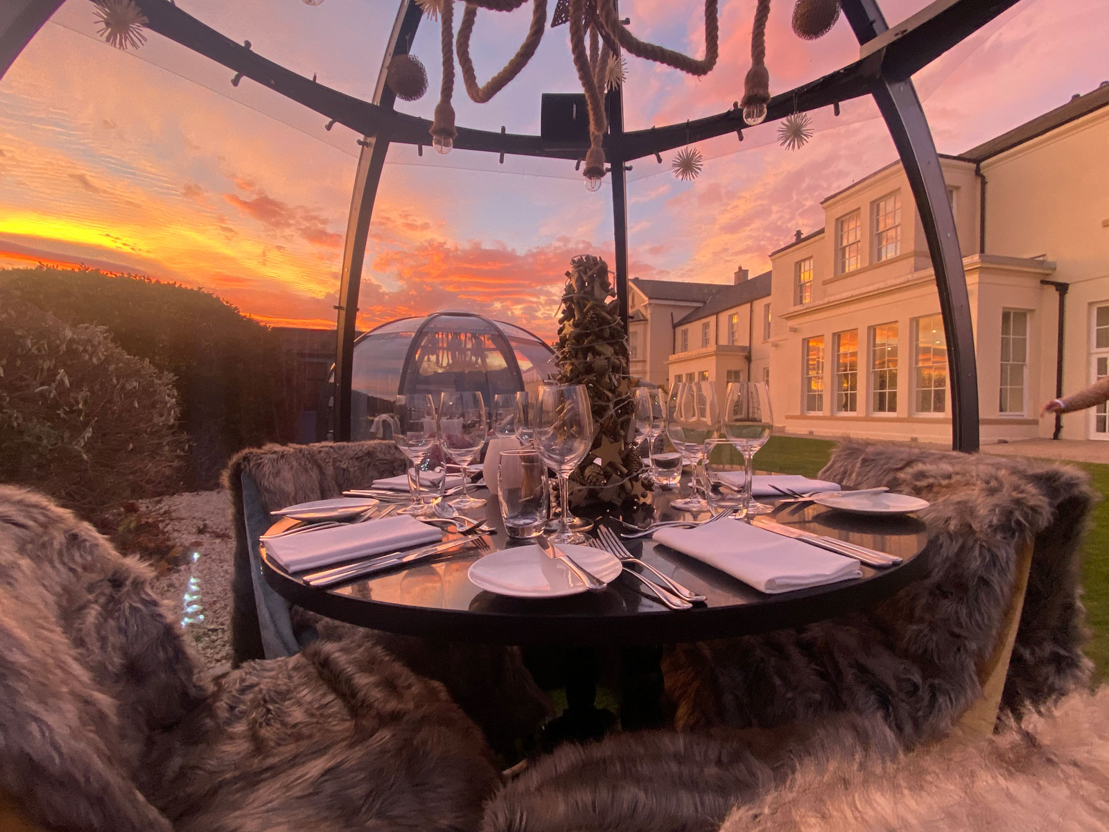 Seaham Hall's New Sunken Fire Pits, Cosy Dining Domes & Fondue Feasts
