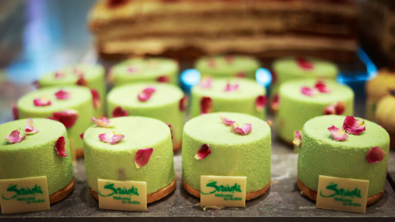 London's Extraordinary EL&N Café Turns Green As Part Of Saudi Collaboration