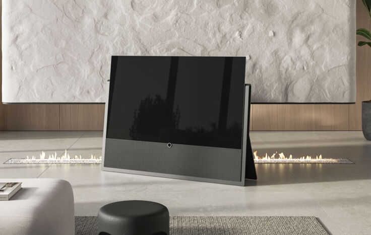 The Loewe Iconic, A New 4K OLED TV Made From Recyclable Syno-Stone
