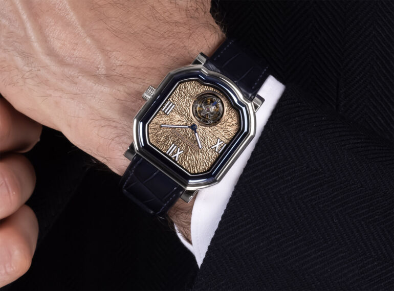 Gerald Charles' Maestro 9.0 Roman Tourbillon With Hand-hammered Gold Dial